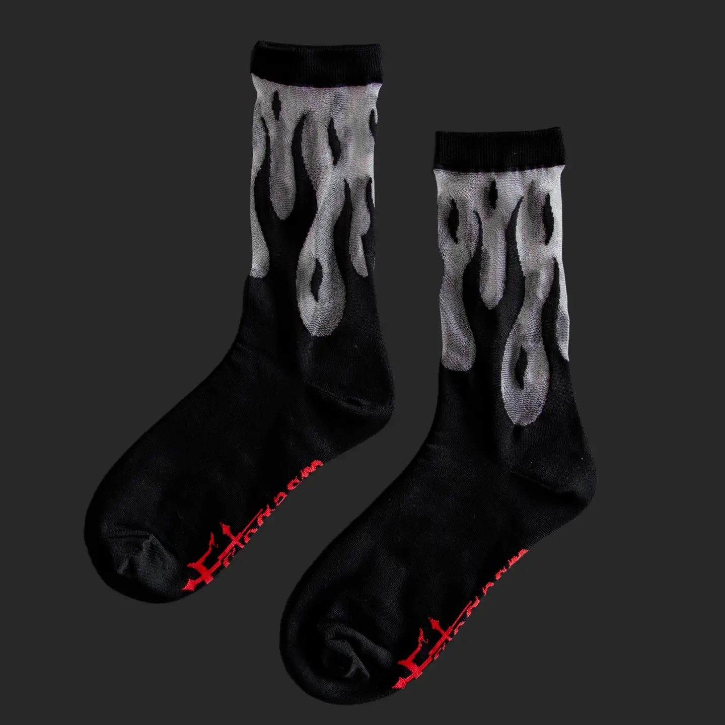 Sheer Flame Socks in Black – Press Shop